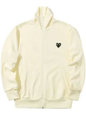 Play Comme Des Garcon Big Heart Zip-up Sweatshirt