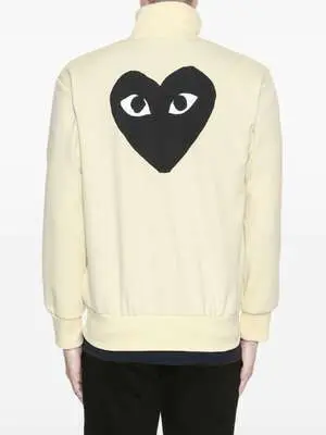 Play Comme Des Garcon Big Heart Zip-up Sweatshirt
