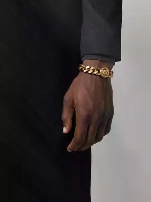 Versace Medusa Engraved Chain Bracelet In Tone Metal