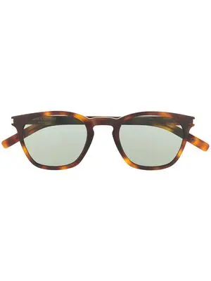 Saint Laurent Square Frame Sunglasses - Brown