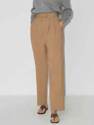 THE FRANKIE SHOP Bea Pleated Trousers - Brown