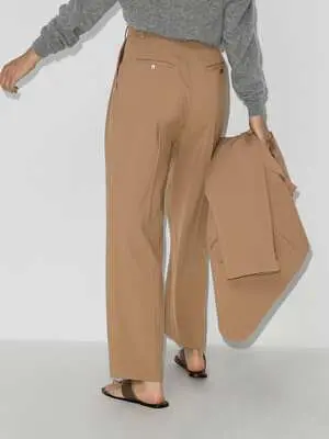 THE FRANKIE SHOP Bea Pleated Trousers - Brown