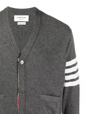Thom Browne 4-bar Cashmere Cardigan - Grey
