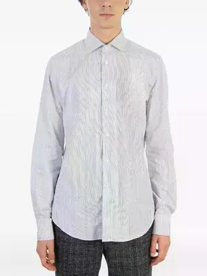 DELL'OGLIO Fine-stripe Shirt - White