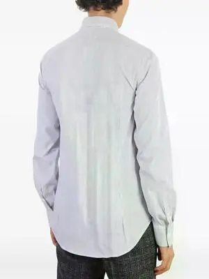 DELL'OGLIO Fine-stripe Shirt - White
