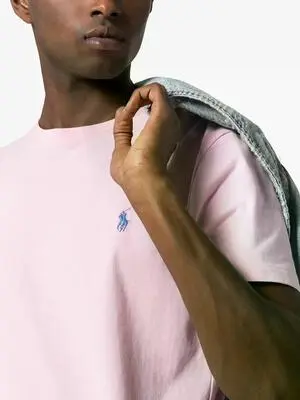 Polo Ralph Lauren Logo Embroidered T-shirt - Pink