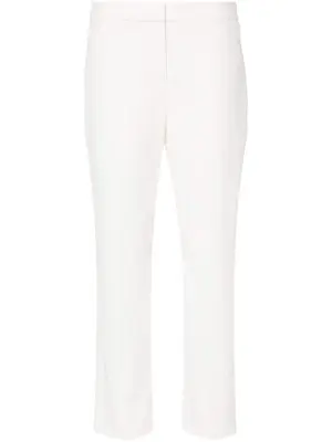 Alexander McQueen Crepe Cigarette Trousers - White