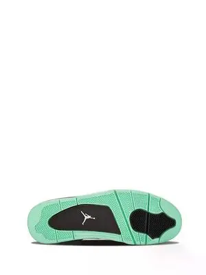 JORDAN Air 4 Retro Green Glow Sneakers - Grey