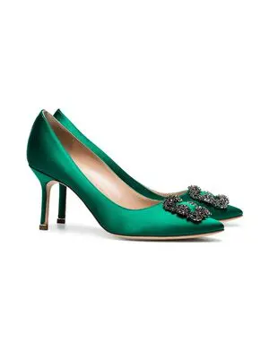 Manolo Blahnik Hangisi 70mm Appliqué Pumps