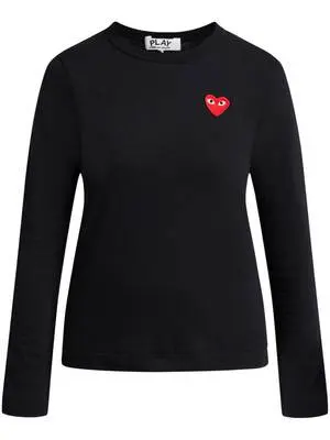 Play Comme Des Garcon Heart Logo T-shirt - Black