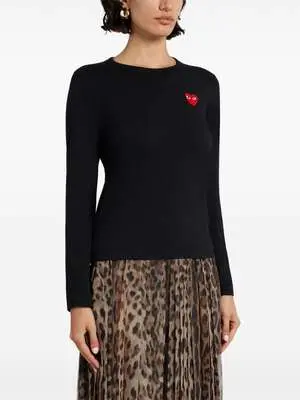 Play Comme Des Garcon Heart Logo T-shirt - Black
