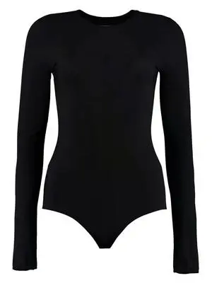 MAISON MARGIELA Round-neck Jersey Bodysuit - Black