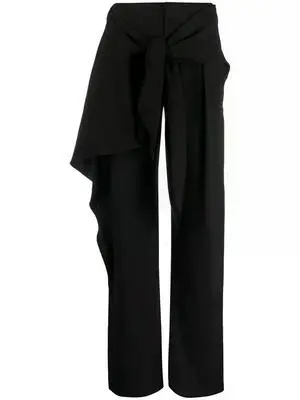 Chloé Tie Front Wide Leg Trousers