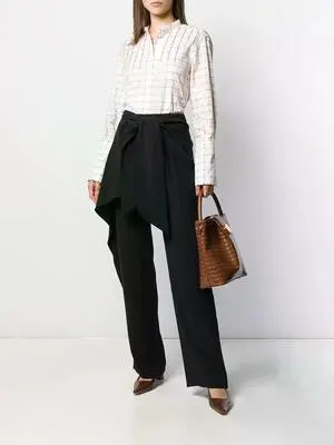 Chloé Tie Front Wide Leg Trousers