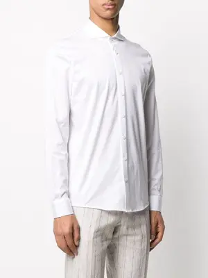 BARBA NAPOLI Buttoned Cotton Shirt - White
