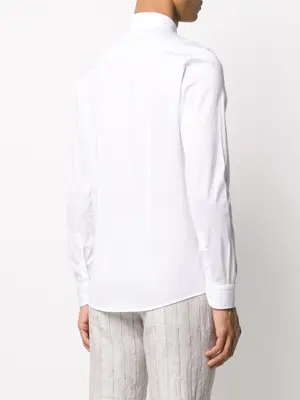 BARBA NAPOLI Buttoned Cotton Shirt - White