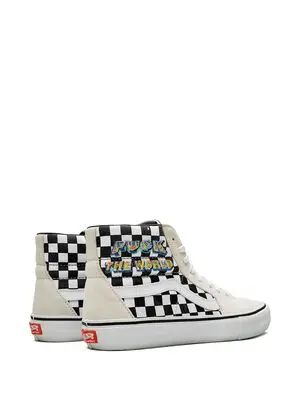 VANS Supreme X Sk8-hi Pro "f*ck The World" Checkerboard Sneakers