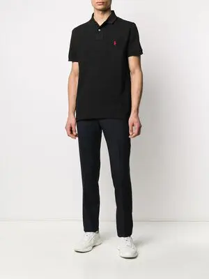 Polo Ralph Lauren Embroidered Logo Polo Shirt - Black