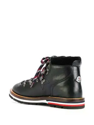 Moncler Blanche Lace-up Boots - Black