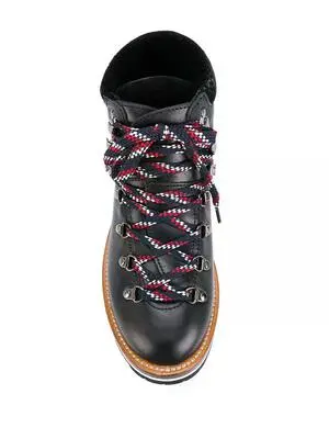 Moncler Blanche Lace-up Boots - Black