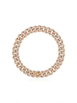 Shay 18k Rose Gold Pavé Diamond Link Bracelet Pink