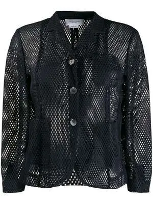 Thom Browne Mesh Cut-out Blazer - Blue