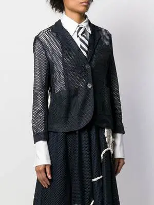 Thom Browne Mesh Cut-out Blazer