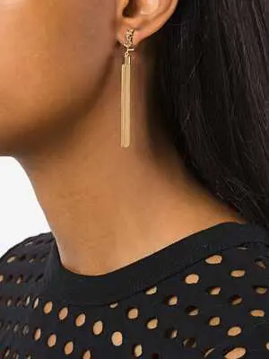 Saint Laurent Monogram Mini Tassel Earrings