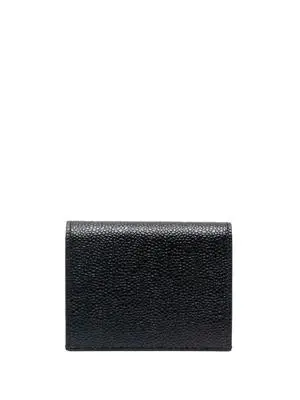 Thom Browne Pebble-grain Leather Card Holder - Black