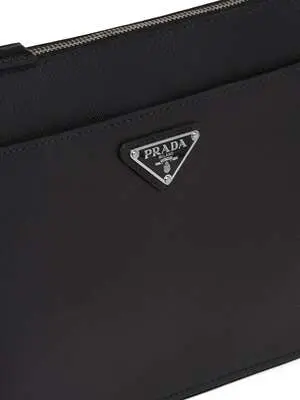 Prada Logo Saffiano Leather Clutch