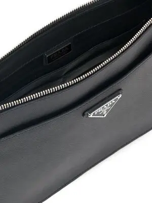 Prada Logo Saffiano Leather Clutch