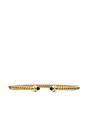David Yurman 18kt Yellow Cablespira Diamond Bracelet - Gold
