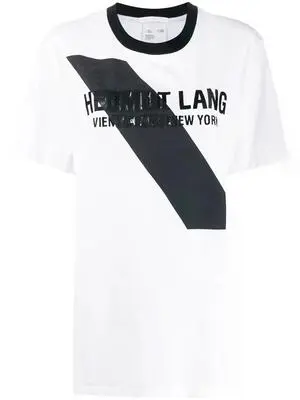 Helmut Lang Logo Embellished T-shirt - White