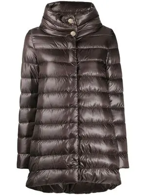 Herno Amelia High-neck Coat - Brown