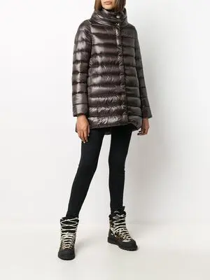 Herno Amelia High-neck Coat - Brown