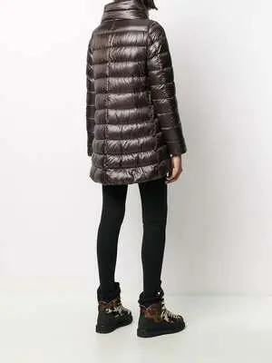 Herno Amelia High-neck Coat - Brown