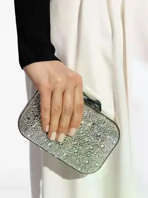 JIMMY CHOO Cloud Clutch Bag With Swarovski Crystals - Silver