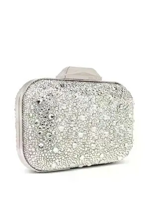 JIMMY CHOO Cloud Clutch Bag With Swarovski Crystals - Silver