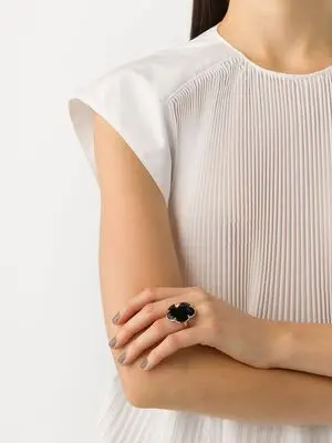 Pasquale Bruni 18kt Rose Gold Diamond & Onyx Ring