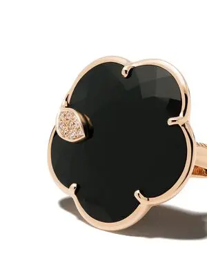 Pasquale Bruni 18kt Rose Gold Diamond & Onyx Ring