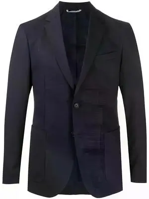 BOSS Single-breasted Notched Lapels Blazer - Blue