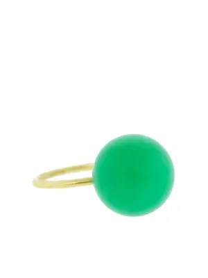Irene Neuwirth 18kt Yellow Gold Chrysoprase Sphere Ring - Green