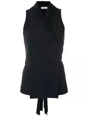 AMIR SLAMA Sleeveless Wrap Blouse
