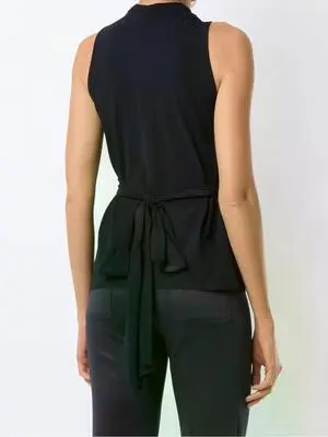AMIR SLAMA Sleeveless Wrap Blouse