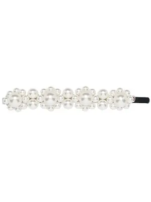 Simone Rocha Pearl Embellished Hair Clip - White
