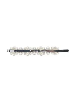 Simone Rocha Pearl Embellished Hair Clip - White