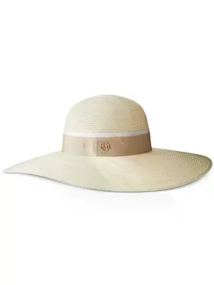 MAISON MICHEL Blanche Wide Brim Hat - Neutrals