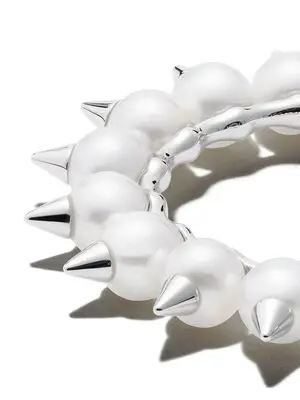 TASAKI 18kt Danger Tribe Pearl Hoop Earrings