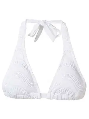 AMIR SLAMA Triangle Bikini Top - White