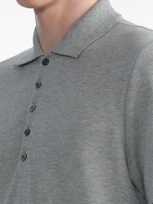 Thom Browne Rwb-stripe Polo Shirt - Grey